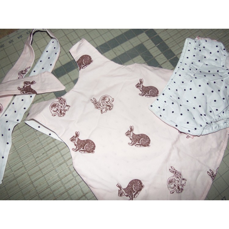 3 pc Bloomer Set Reversible NEW Ester Bunny Baby Girls Size 3t/4t Ready ...