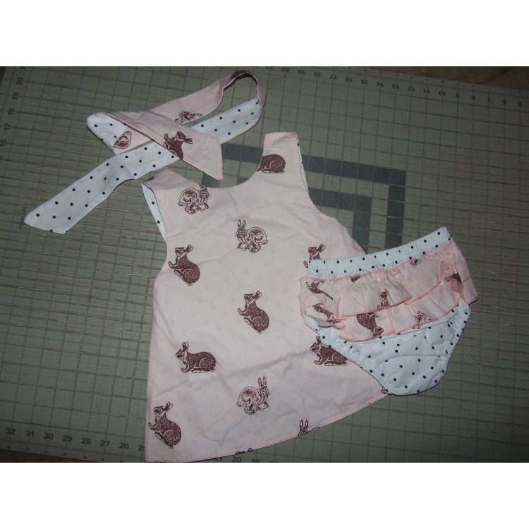 3 pc Bloomer Set Reversible NEW Ester Bunny Baby Girls Size 3t/4t Ready ...