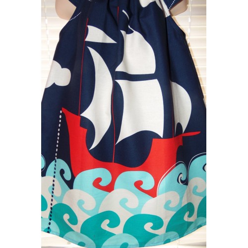 Ocean Marine Boat Waves Cruise Ship Dress Size 2t,3t or 4t Ready to ship
